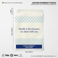 China Biodegradable Glassine Pharmacy Bags FDA Compliant Recyclable Pharma Pouches 100-Pack for sale