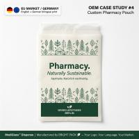 China Wax Coated Medicine Bags Pharmacy Dispensing Aseptic Gravure Printed Sustainable Healthcare Packaging 100 Pcs for sale