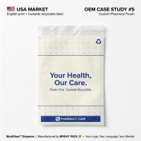 China FDA Compliant Sterile Wax Coated Paper Pouch 100% Plastic Free Eco Friendly Pharma Medical Packaging Bulk for sale