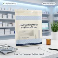 China FDA Food Safe Wax Coated Paper Pharmacy Dispensing Bags 100% Recyclable Eco-Friendly Medicine Pouches for sale