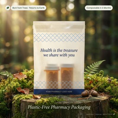 China Eco-Friendly Paper Pharmacy Bags 100% Recyclable Biodegradable Pharmaceutical Packaging Dispensing Pouches OEM Custom for sale