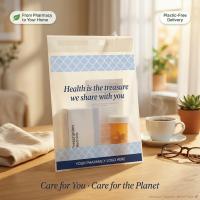 China Luxury Eco-Friendly Pharmacy Dispensing Bags Wax Coated Paper Pouches Recyclable 100-Pack for Healthcare Wholesale for sale