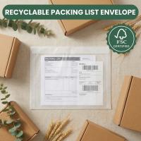 China FSC Certified Biodegradable Packing List Envelope Self Adhesive Document Pouch 8x10 for sale