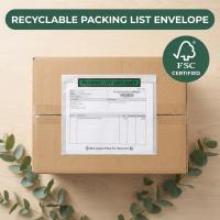 China Plastic Free Biodegradable Glassine Label Pouch FSC Certified Waterproof Document Wallet 100x150mm for Shipping for sale