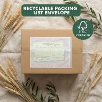 China Biodegradable Plastic-Free Paper Packing List Envelope Self Adhesive Invoice Pouch FSC Certified 100x150mm for sale
