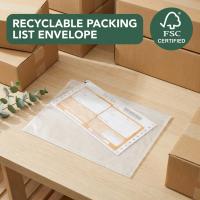 China Plastic Free Biodegradable Recyclable Dispatch Envelope Paper Packing List Pouch Self Adhesive Shipping Label Document Wallet for sale