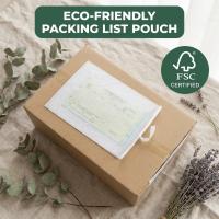 China FSC Certified Compostable Paper Self Adhesive Shipping Label Pouch 100x150mm Packing List Envelope for sale