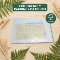 China Recycled Paper Packing List Envelope Plastic Free Self Adhesive Shipping Label Pouch Eco 200x300mm for sale