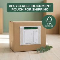 China Recyclable Paper Packing List Envelope Self Adhesive Shipping Label Pouch FSC 100% Plastic Free for sale