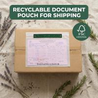 China Biodegradable Packing List Envelope Compostable Paper Document Enclosed Self Adhesive Shipping Label Pouch for sale