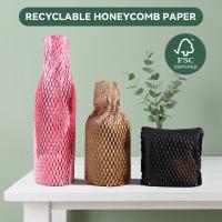 China Biodegradable Honeycomb Wrap Roll 50cm x 100m Eco Friendly Cushioning Paper Void Fill for sale