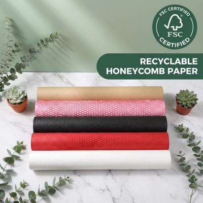 China Biodegradable Honeycomb Wrap Roll 30cm x 50m Eco Friendly Cushioning Paper Recyclable Void Fill for sale