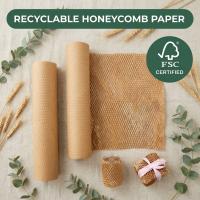 China Honeycomb Wrap Paper Roll 50cm x 100m for Furniture Cushioning Protective Packaging for sale