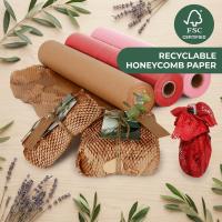 China Biodegradable Honeycomb Cushion Wrap Roll 50cm x 100m Sustainable Paper Packaging for sale