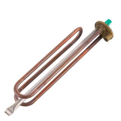 China Customizable 310S Water Heater Heating Element With Brass Flange Materials for sale