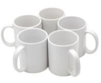 China Blank Ceramic Mug High-grade Food-safe White Porcelain with Smooth Even Glaze and Ergonomic Curved Handle for sale