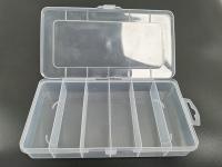 China Customized Injection Molded Parts Storage Box Mould 6 Slots Transparent Empty Storage Box for sale