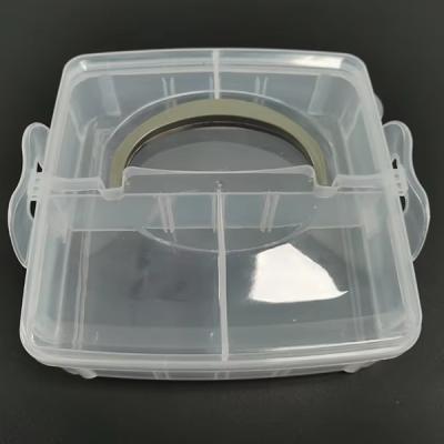 China Customized Transparent Injection Molded Parts Plastic Boxes Mould Nail Art Accessories Storage Box for sale