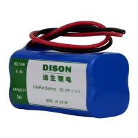 China Emergency Lighting Good Safety 6.4v 3.0Ah LiFePo4 Lithium Battery Pack with Self Protection PTC for sale