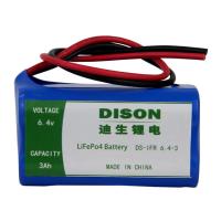 China 6.4v 3.8ah Lifepo4 Lithium Battery Pack For Solar Energy Storage And Emergency Lighting for sale