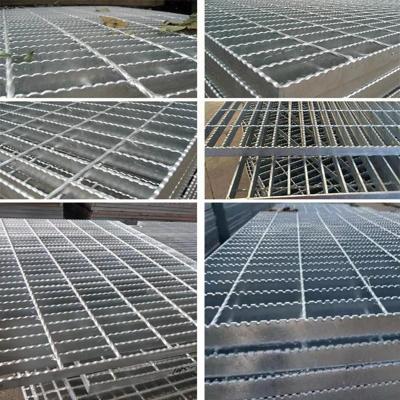 China Galvanized Welded Steel Grating Customized Aluminum Serrated Press Lock Steel Grating for Floor Walkway for sale