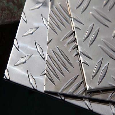China Brite Tread Plate 5052 Aluminum Checkered Plate Coil 3003 Five Bar Aluminium Sheet Coil for sale