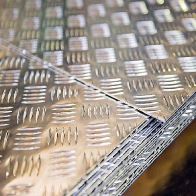 China 3003 5052 5086 Aluminum Checkered Plate Coil 5 Bar Chequered Aluminum Sheet for sale