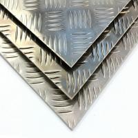 China 3003 3105 5052 Stucco Embossed Aluminium Checker Plate Aluminium 5 Bar Tread Plate for sale