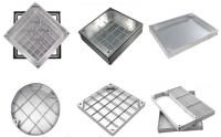 China TP1301 Durable 300x300mm Stainless Aluminum Square Steel Manhole Cover Custom Design for sale