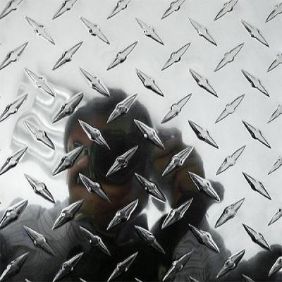 China Length 1000mm -10000mm Diamond Checkered Aluminum Plate with 0.125 Inches Bright Finish for sale