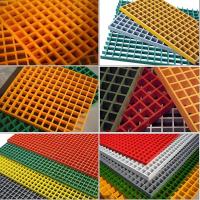 China Resin Pultruded Fiberglass FRP Panel Molded Plastic Floor Grating for Building Sturdy for sale
