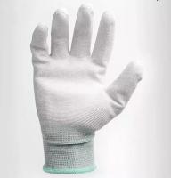 China Carbon Fiber PU Coated Finger ESD Anti Static Gloves Size 7-11 for PC Building for sale