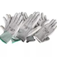 China Carbon Fiber PU Coated Finger ESD Anti Static Gloves Size 7-11 for PC Building for sale