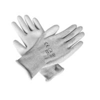 China Anti Static ESD Glove Lint Free PU Coated Palm Fit Carbon Fiber Antistatic Safety Work Gloves Size 6-12 for sale