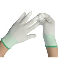 China Antistatic ESD Gloves Nylon PU Coated Carbon Fiber Size 7-11 Electronics Assembly for sale