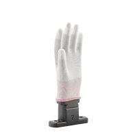 China Antistatic Carbon Fiber ESD PU Coated Gloves 13 Gauge Grey Nylon Liner Size 6-12 for sale