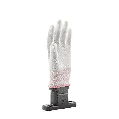 China Antistatic Carbon Fiber ESD PU Coated Gloves 13 Gauge Grey Nylon Liner Size 6-12 for sale