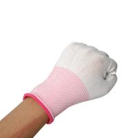 China Antistatic Carbon Fiber ESD PU Coated Gloves 13 Gauge Grey Nylon Liner Size 6-12 for sale