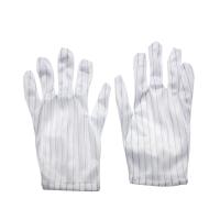 China Polyester Anti Static ESD Gloves Lint Free PVC Dotted ESD Gloves for sale