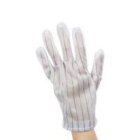 China Polyester Anti Static ESD Gloves Lint Free PVC Dotted ESD Gloves for sale