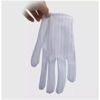 China Nylon White ESD PU Top Carbon Fiber Anti Static Safety Gloves for Cleanroom Size S to XXL for sale