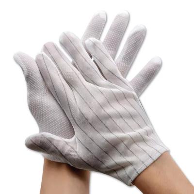 China PU Coated ESD Safety Gloves Black Grey Breathable Work Gloves 21cm for sale