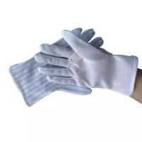 China Nylon Polyurethane Palm Coated Anti Static ESD Gloves 13 Gauge S M L for sale