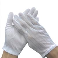 China Nylon Polyurethane Palm Coated Anti Static ESD Gloves 13 Gauge S M L for sale