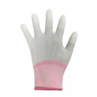 China 13 Gauge Carbon Fiber ESD Gloves Anti Static PU Coated Finger Touch Gloves 10e6-10e8 ohm for sale