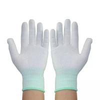 China PU Electronic Work Anti Static Esd Glove With PVC Dot Coated for sale