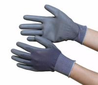 China Nylon Knitted PU Coated ESD Safety Gloves Antistatic Cleanroom Palm Fit 7-11 Inch for sale