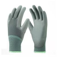 China Nylon Knitted PU Coated ESD Safety Gloves Antistatic Cleanroom Palm Fit 7-11 Inch for sale