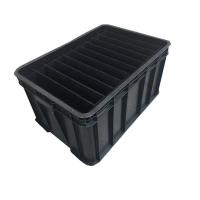 China Electronic SMT Rack ESD Storage Box Black Conductive Plastic Circulation Antistatic for sale