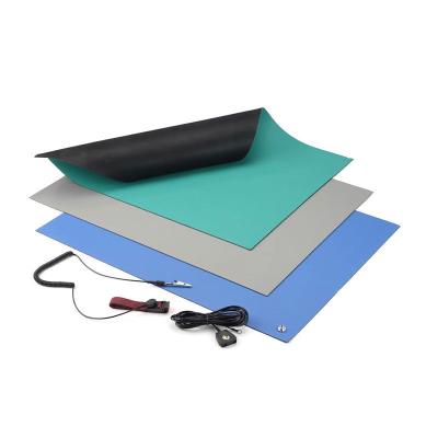 China Acid Alkali Resistant ESD Mat 3 Layer Dissipative Vinyl 1.0m x 10m 2mm for sale